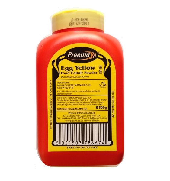 Preema - Powder Colour Egg Yellow 400g x 1 Bottle – Golden Supplies Ltd
